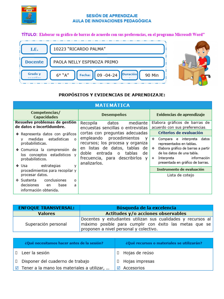 Sesión de Aprendizaje N 03 - Aip | PDF | Evaluación | Aprendizaje