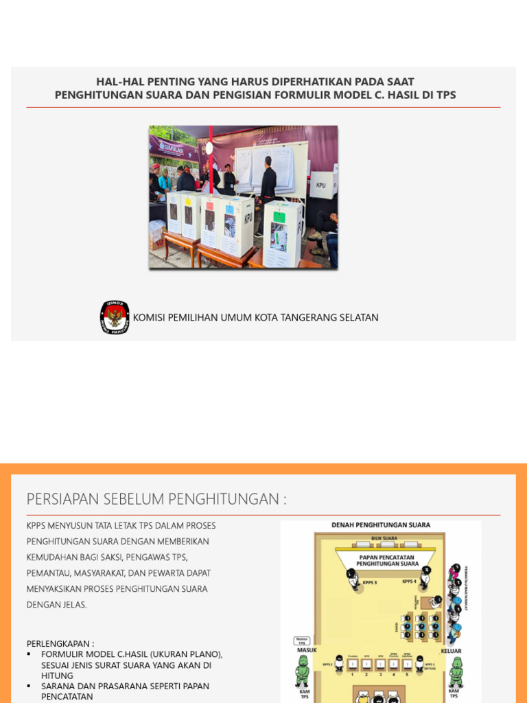 Hal-hal Penting Yang Harus Diperhatikan Pada Saat Penghitungan Suara ... Hal-hal Penting Yang Harus Diperhatikan Pada Saat Penghitungan Suara ...
