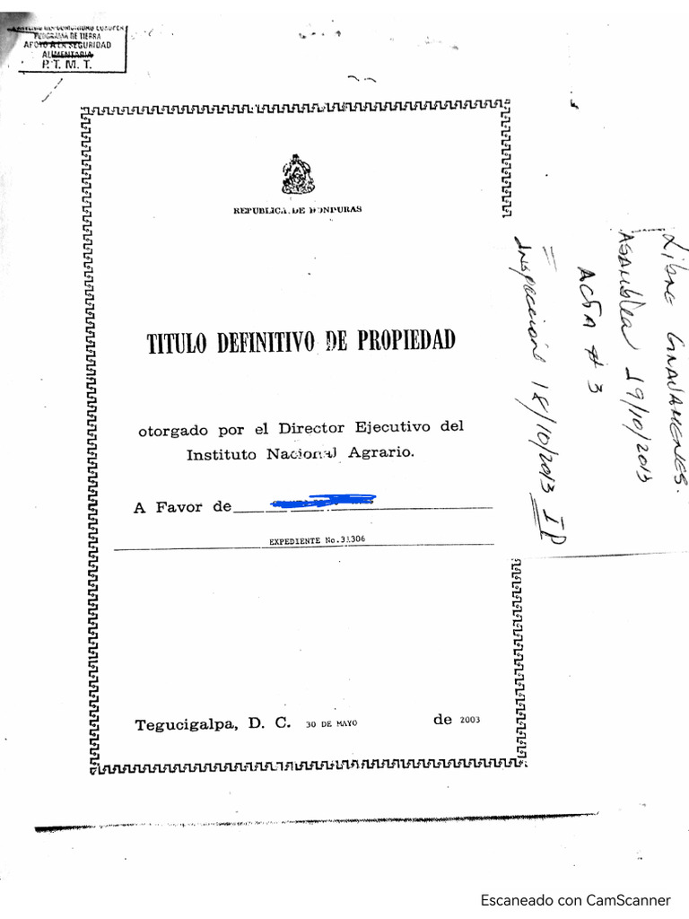 Titulo Definitivo de Propiedad | PDF