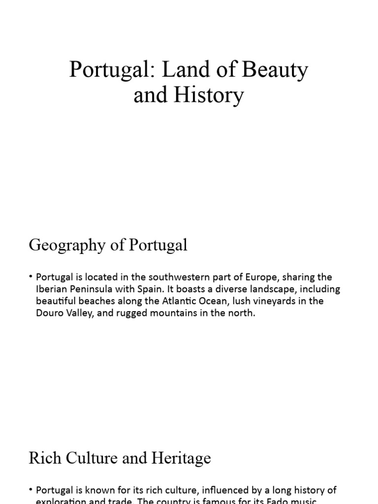 Discovering Portugal's Rich Culture | PDF