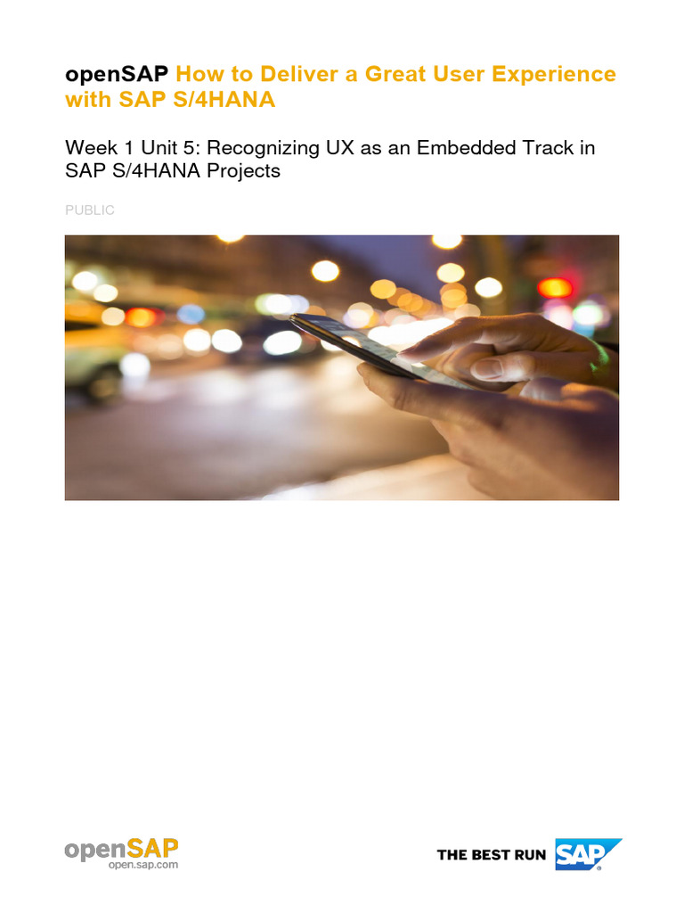 openSAP s4h18 Week 01 Unit 05 RecUXEmbTrack Additional Download | PDF | Wiki | Computer Programming