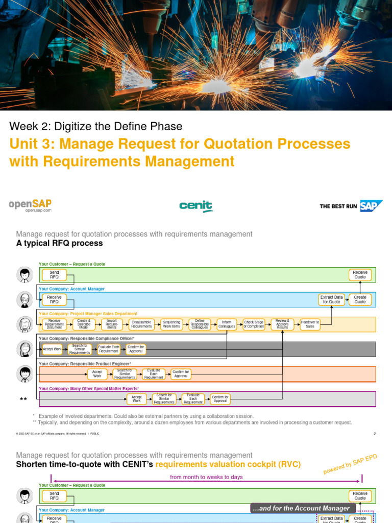openSAP plm1-1 Week 2 Unit 3 RFQRM Presentation | PDF | Computing | Information Technology
