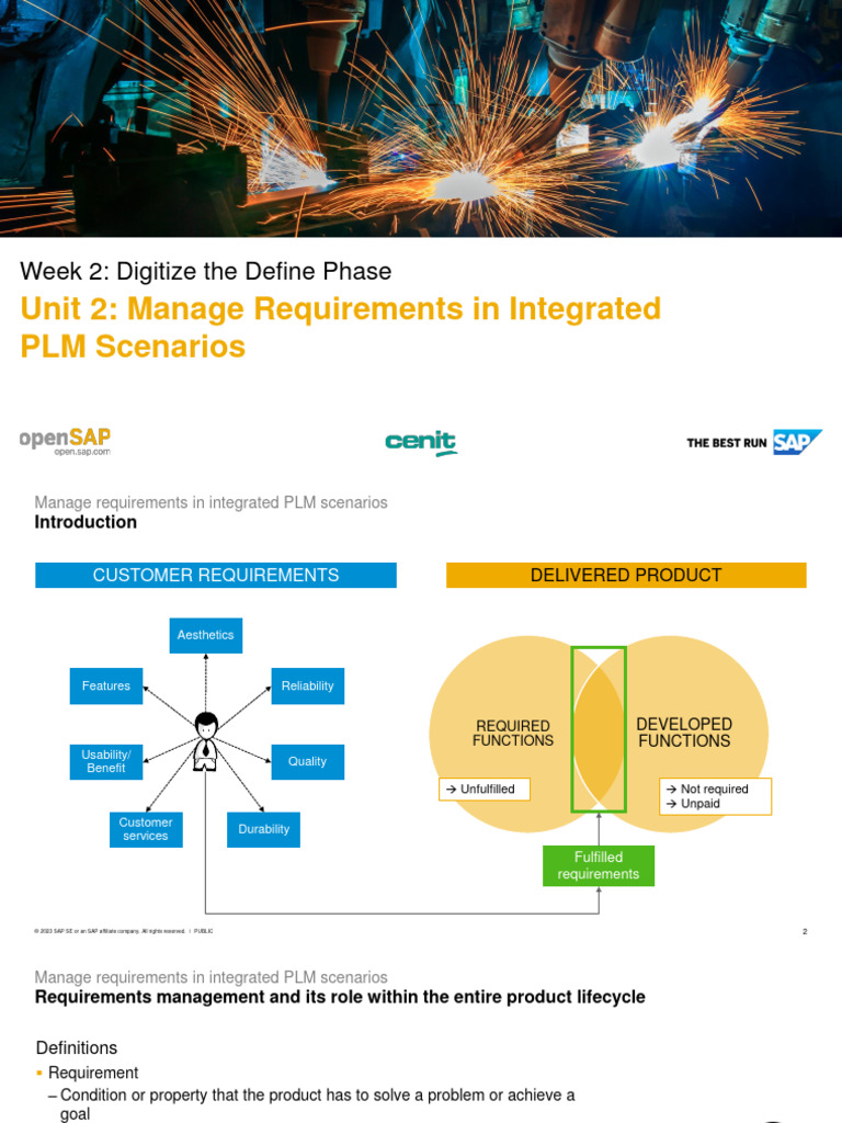 OpenSAP Plm1-1 Week 2 Unit 2 ReqMgmt Presentation | PDF | Product ...