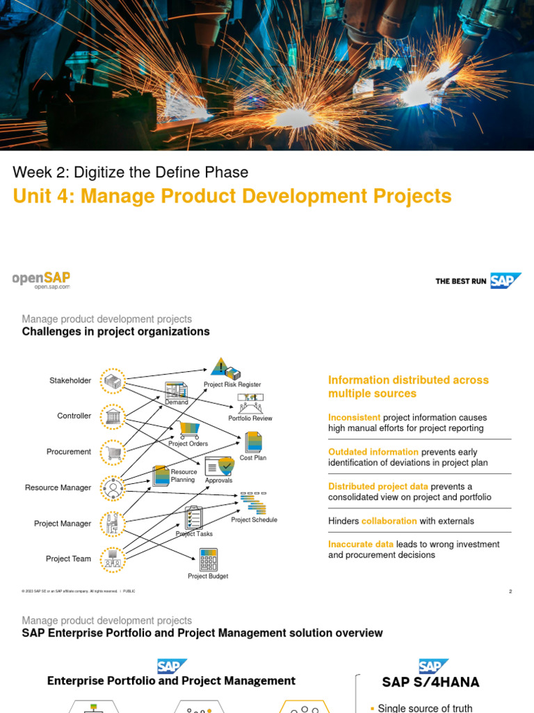 openSAP plm1-1 Week 2 Unit 4 ManProdDevProj Presentation | PDF | Project Management | Product ...