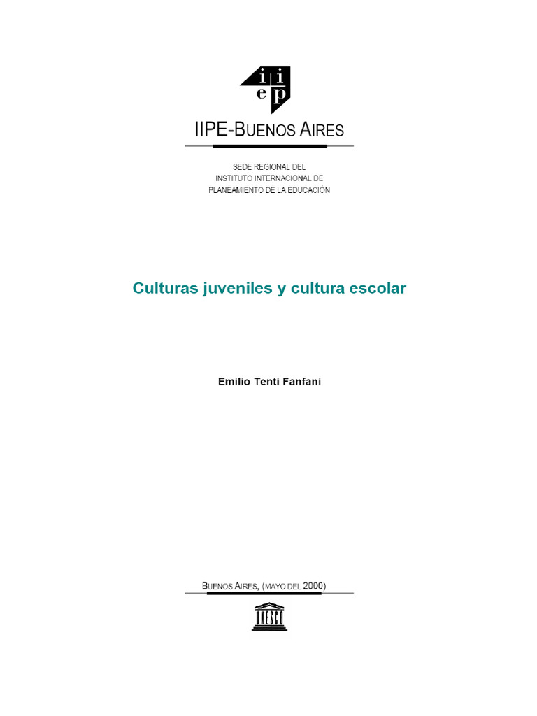 Culturas Juveniles y Cultura Escolar | PDF