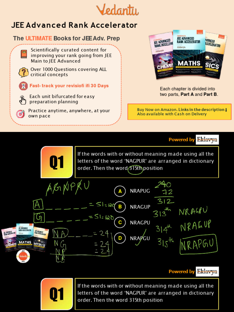 JEE Advanced Rank Accelerator: Ultimate | PDF | Refraction | Refractive ...