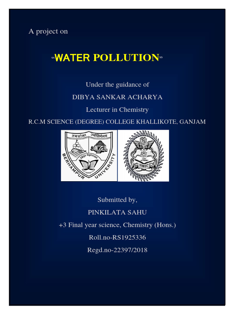 Water Pollution Project Overview | PDF | Water Pollution | Water