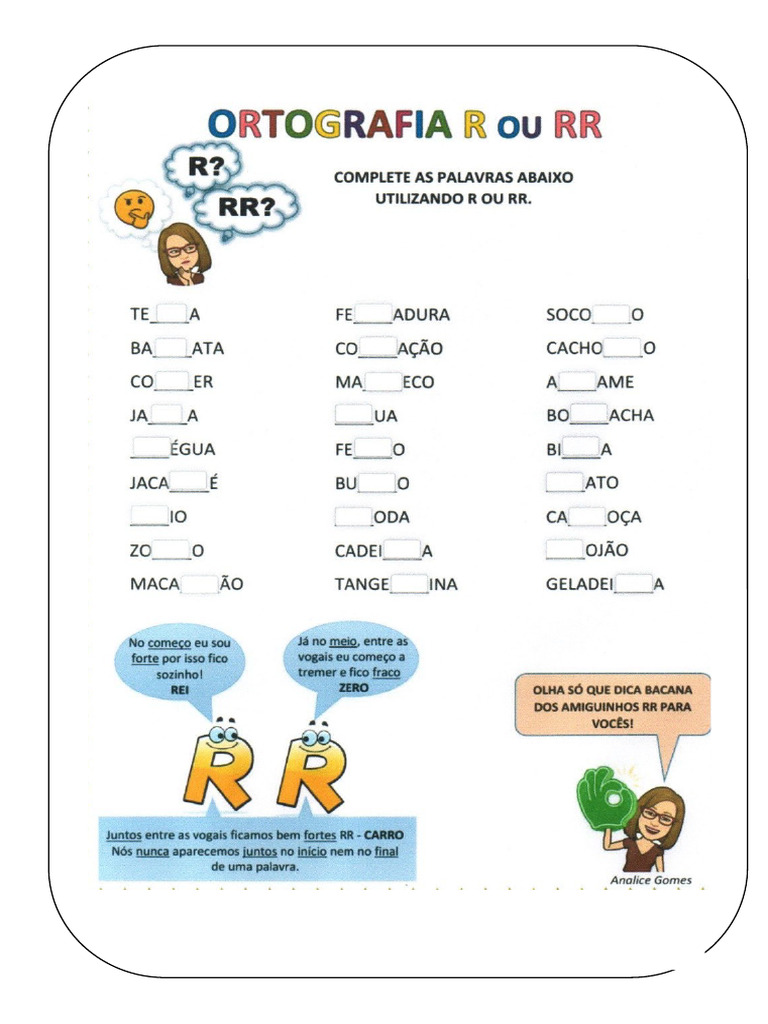 atividade r e rr | PDF