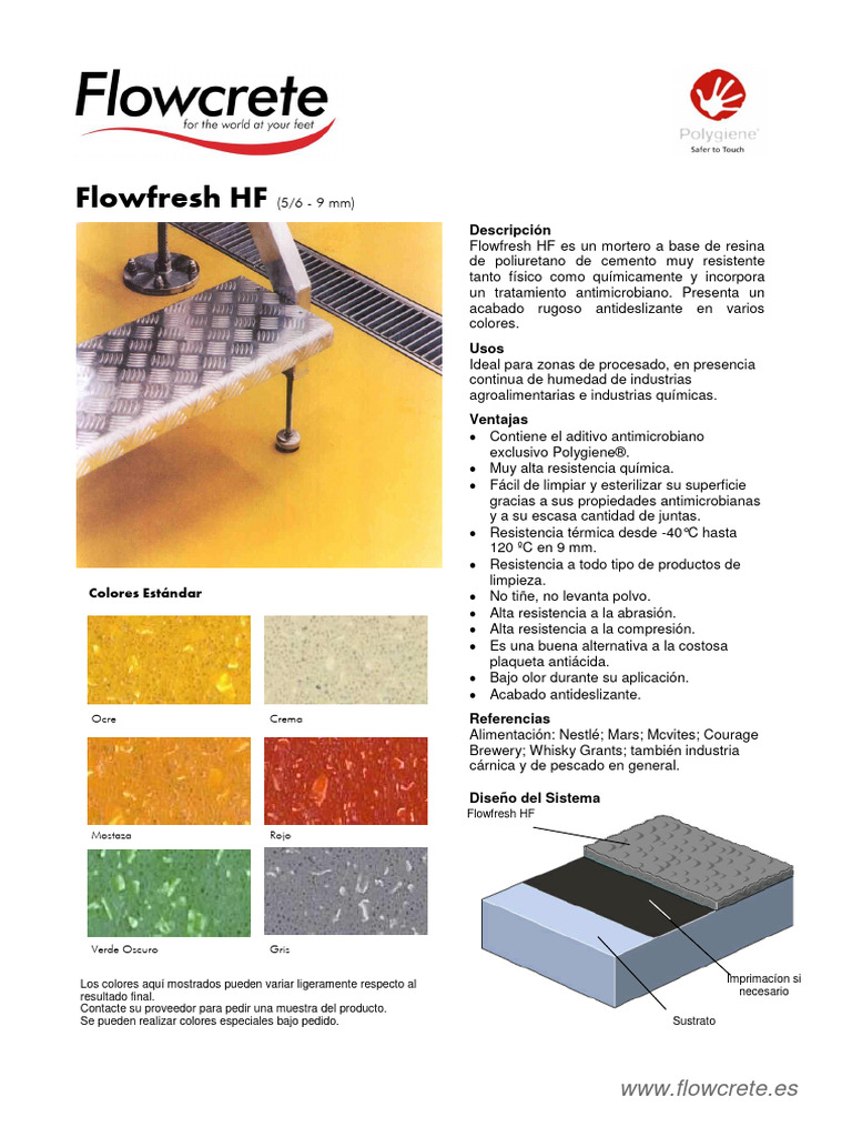 Flowfresh HF Es 04 2018 | PDF | Hormigón | Agua