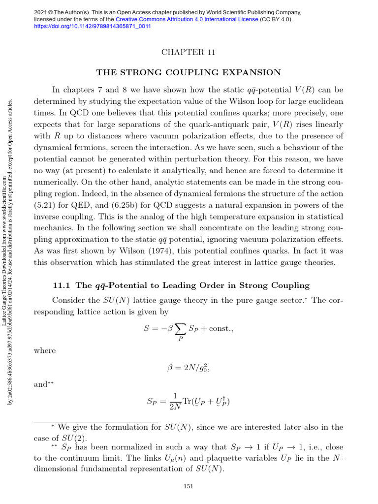 Kogut 2012 The Strong Coupling Expansion | PDF | Quantum Chromodynamics ...