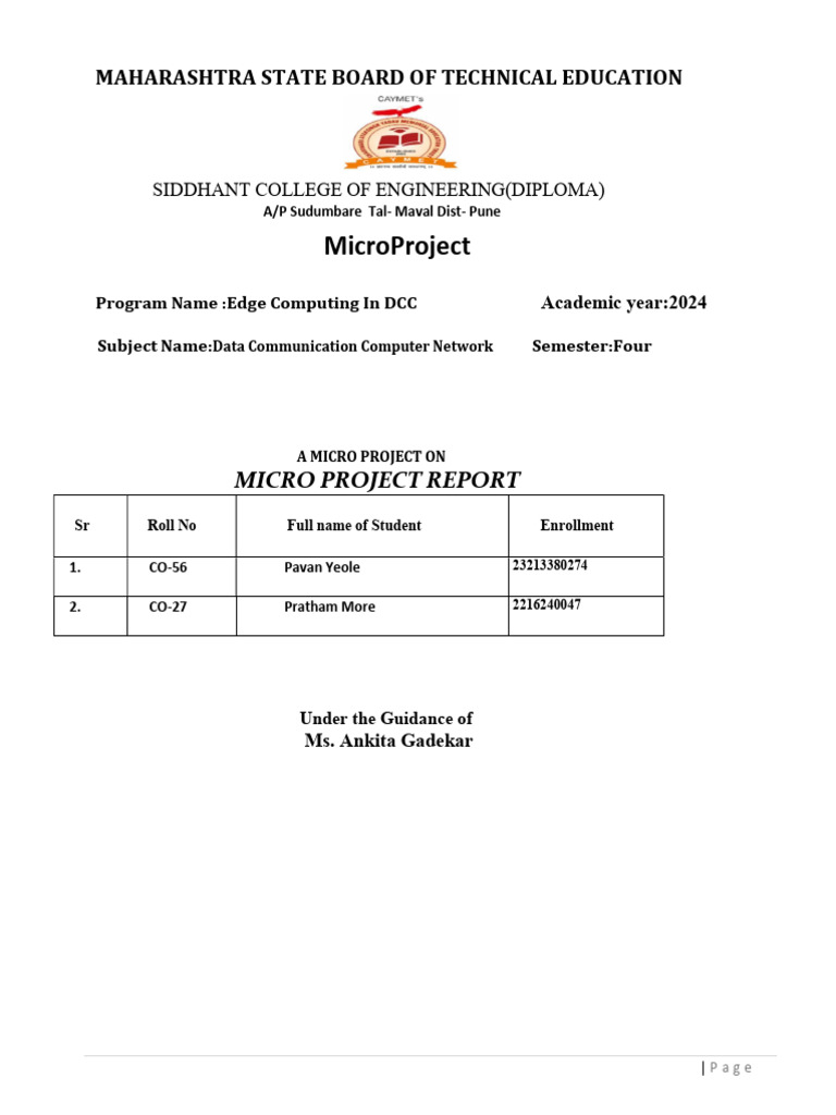 DCC micro project | PDF | Career And Technical Education | Qualifications