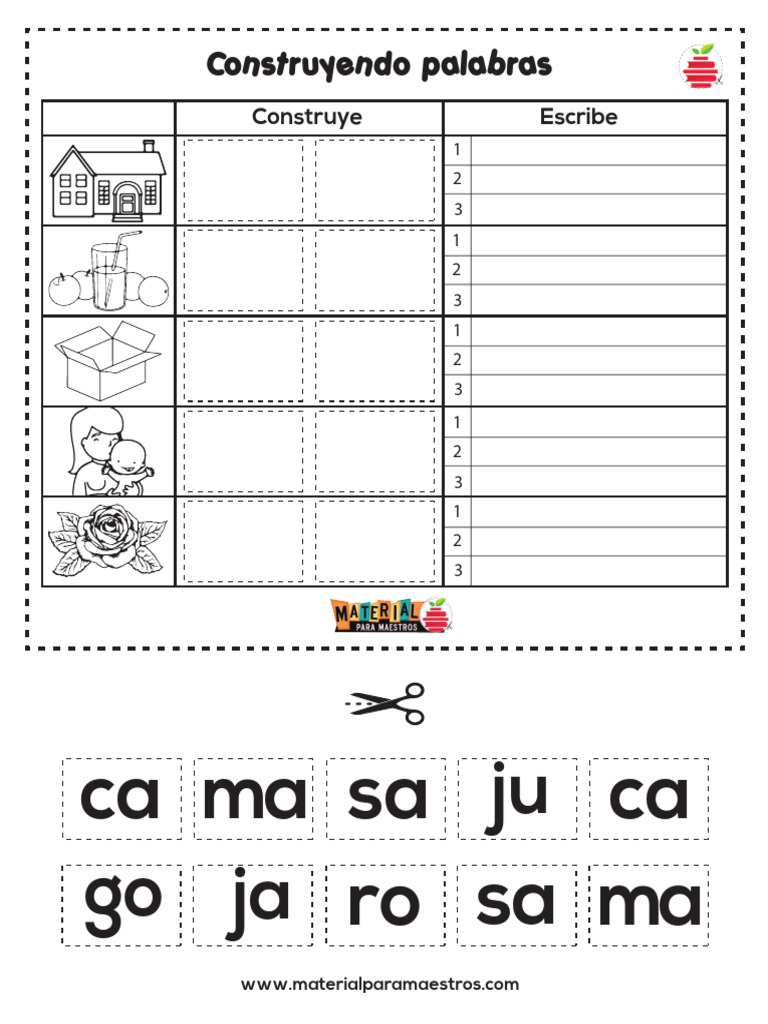 Cuadernillo para Construir Palabras | PDF