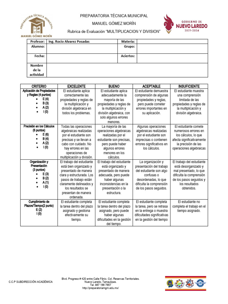 Rubrica Sumativa 3 | PDF