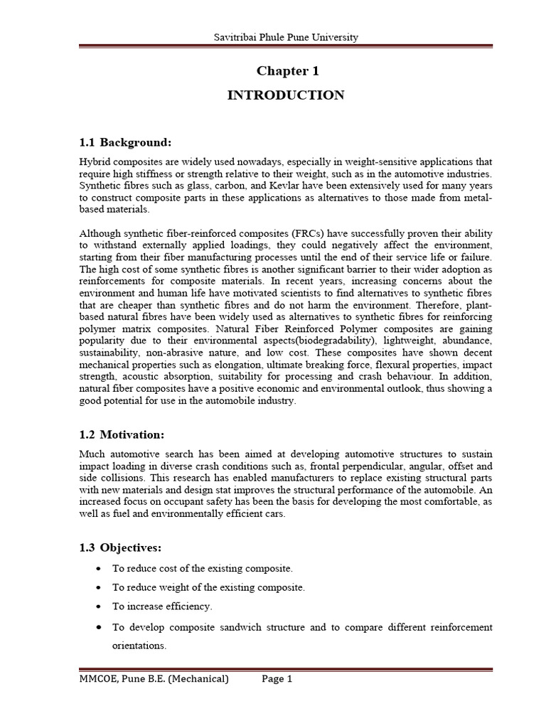MMCOE Project Report Format 2_Main Body | PDF | Composite Material ...