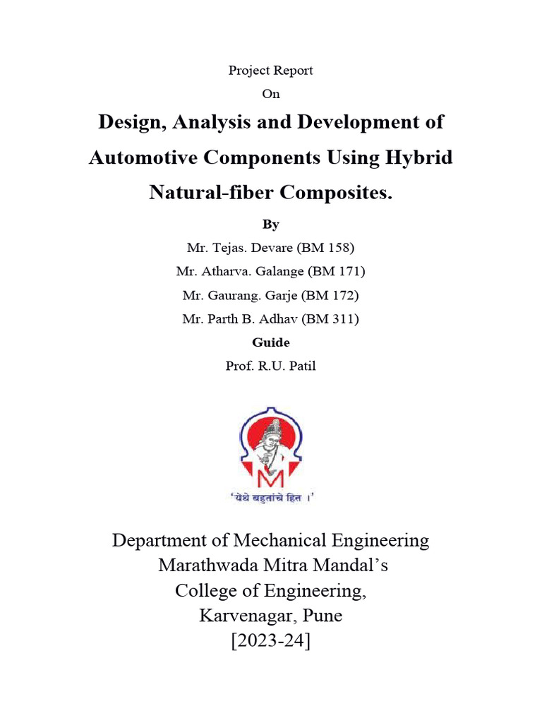 Project - Stage 1 Report | PDF | Composite Material | Epoxy