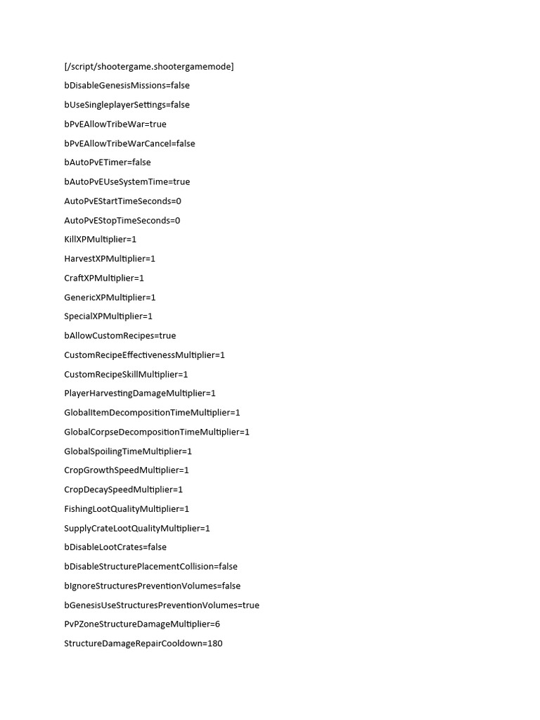 Game - Ini I Gameusersettings - Ini Koje Ja Koristin Na Mon Serveru Dox | PDF | Computers