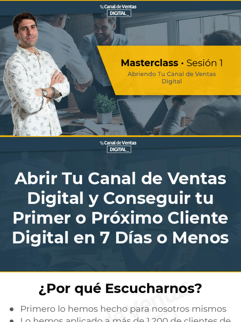 Tarea 1 - Masterclass Tu Canal de Ventas Digital | Descargar gratis PDF | Las compras en línea ...