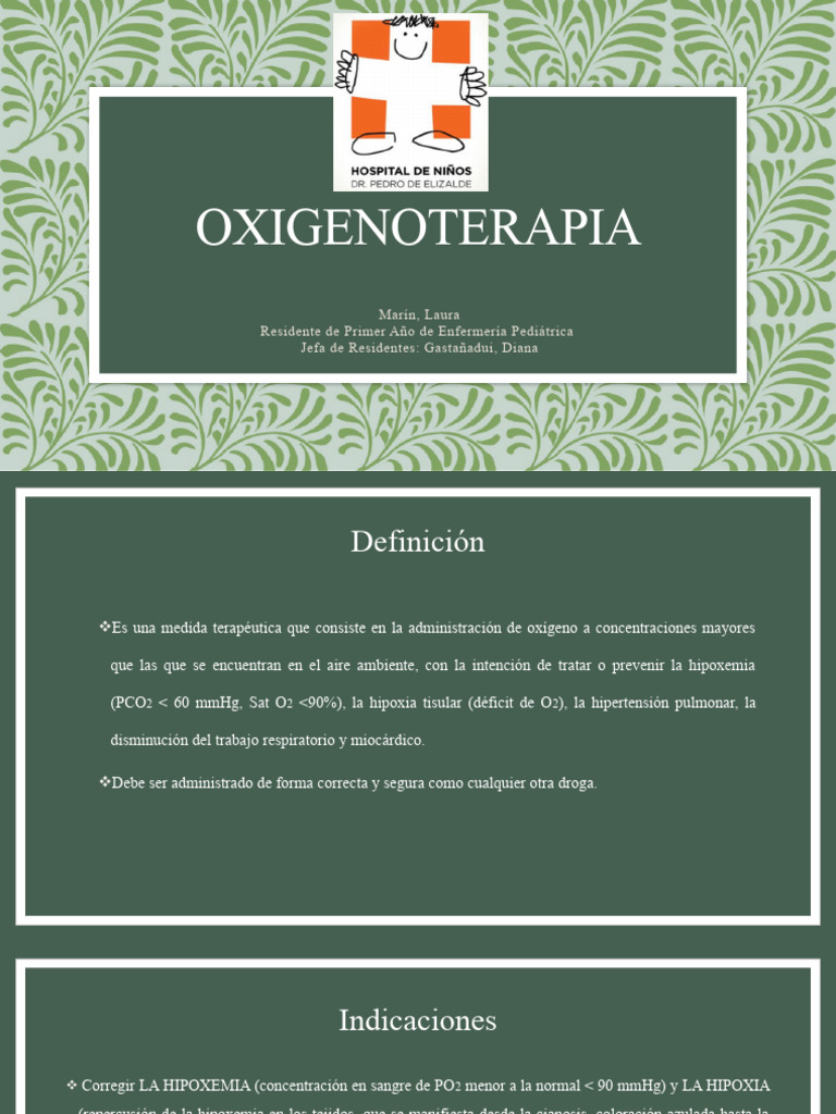 OXIGENOTERAPIA | Descargar gratis PDF | Sistema respiratorio | Oxígeno