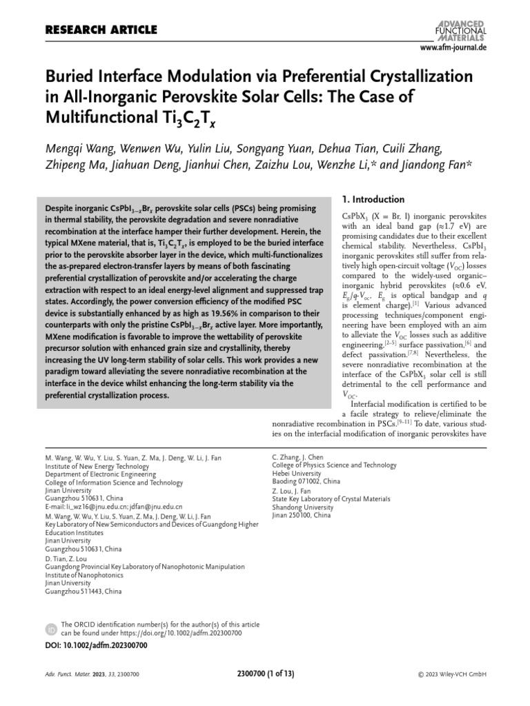 Buried Interface Modulation Via Preferential Cryst | PDF | Nucleation | Crystallization
