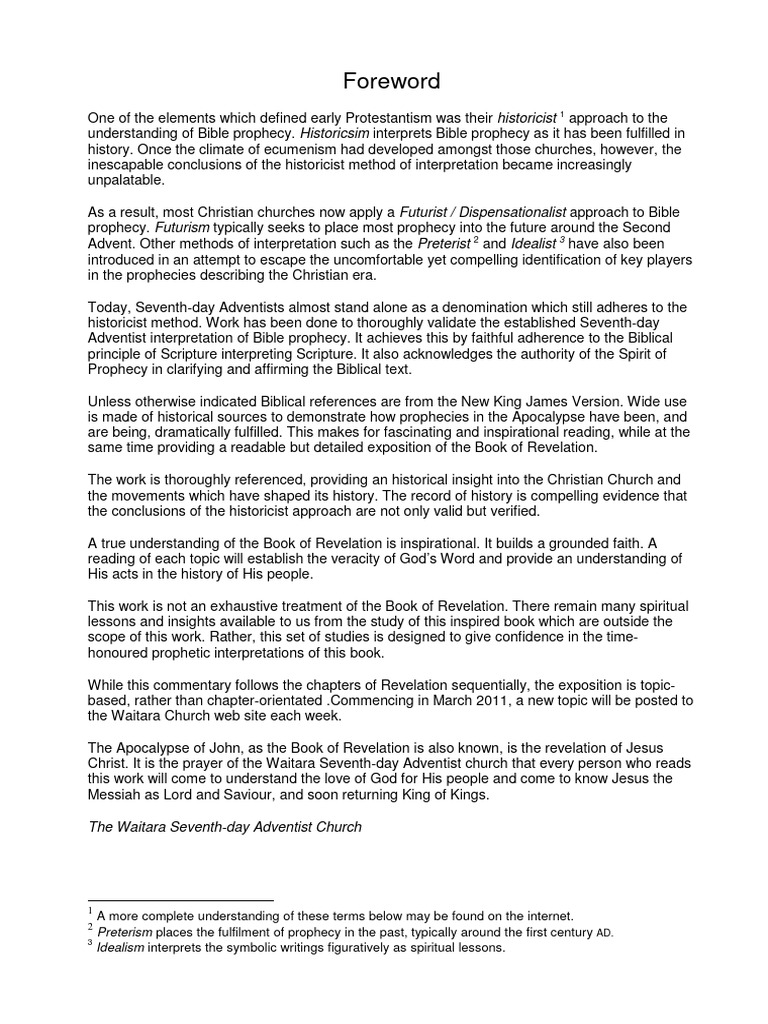 Revelation Pdf Book Of Revelation Bible Prophecy