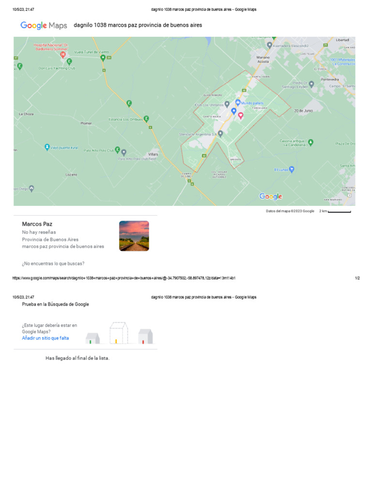 dagnilo 1038 marcos paz provincia de buenos aires - Google Maps | PDF