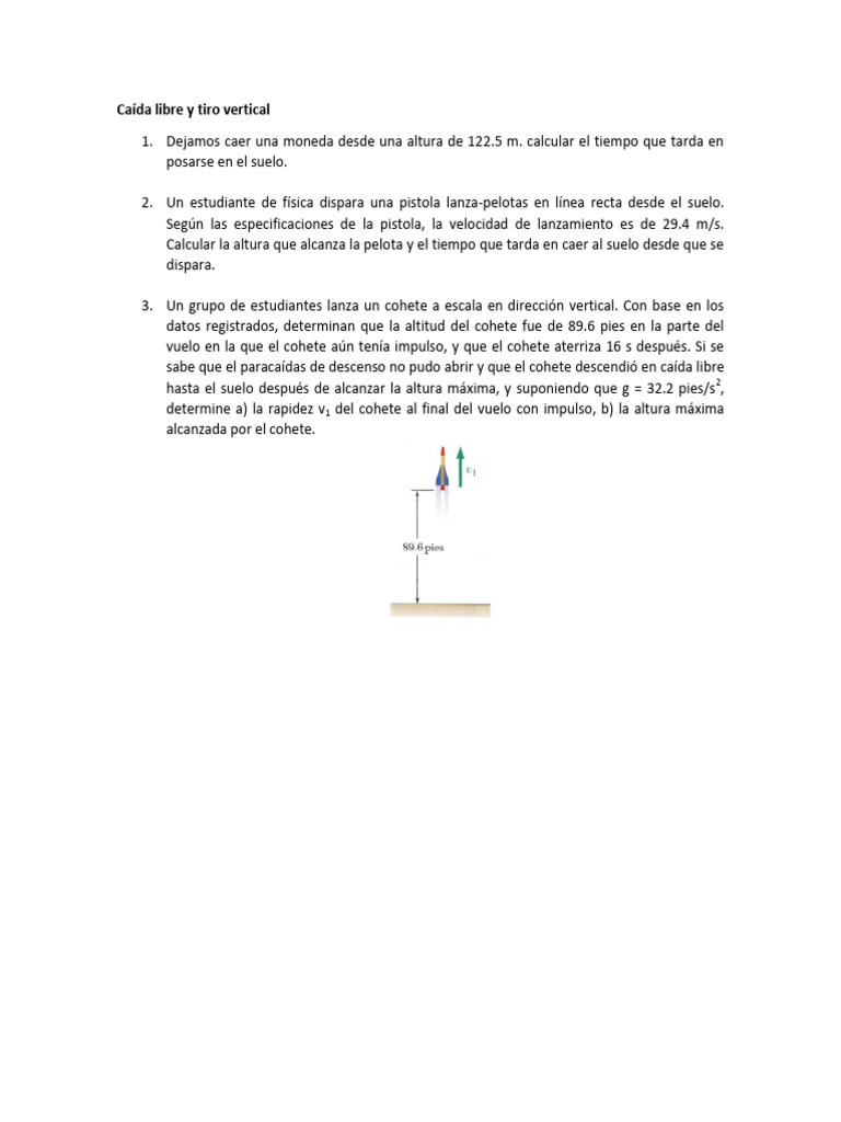 Caída Libre y Tiro Vertical | PDF | Historia