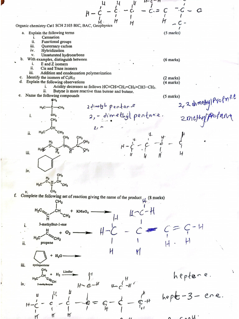 Chem Cat 1 ... Sem 2 | PDF