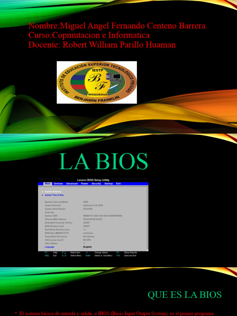 Funciones y Configuración de la BIOS | PDF | Bios | Arranque