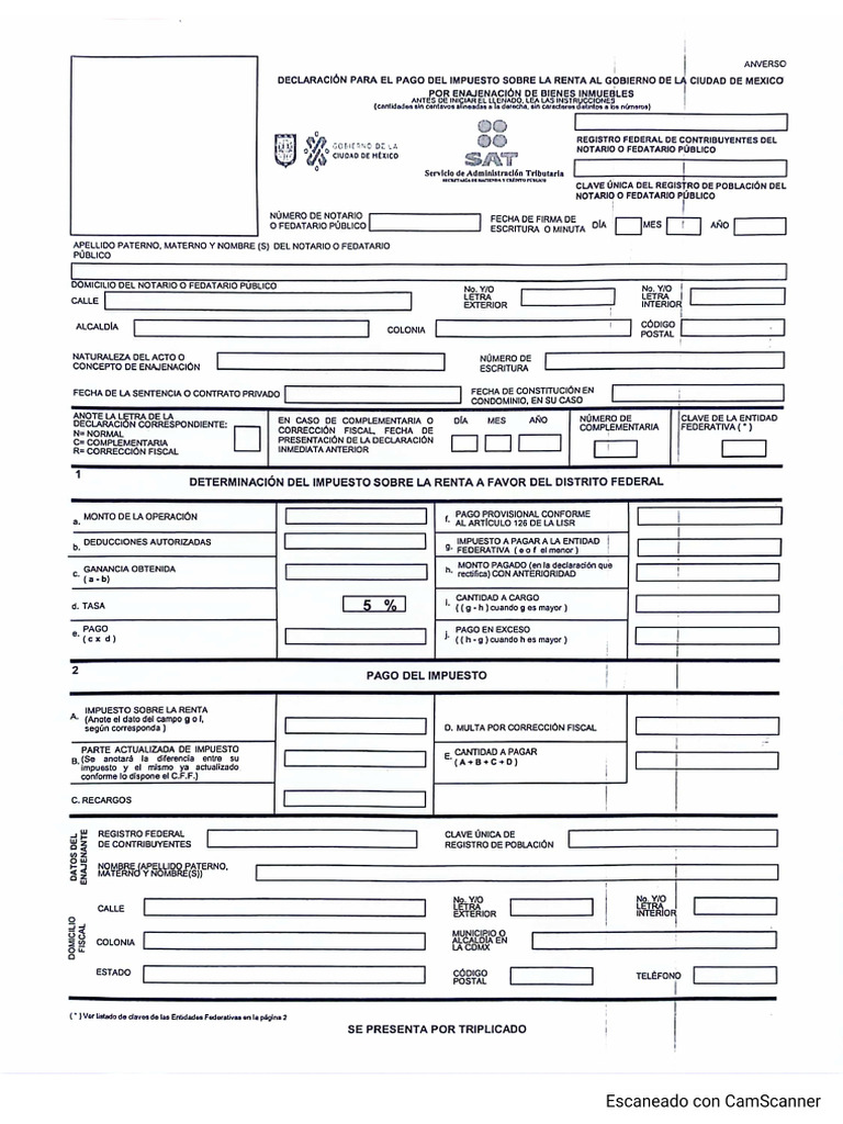 Formato Isr CDMX | PDF