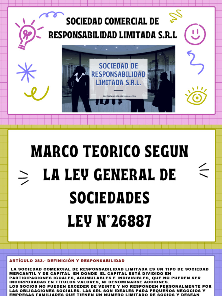 Sociedad Comercial de Responsabilidad Limitada S.R.L | PDF | Sociedad de responsabilidad ...