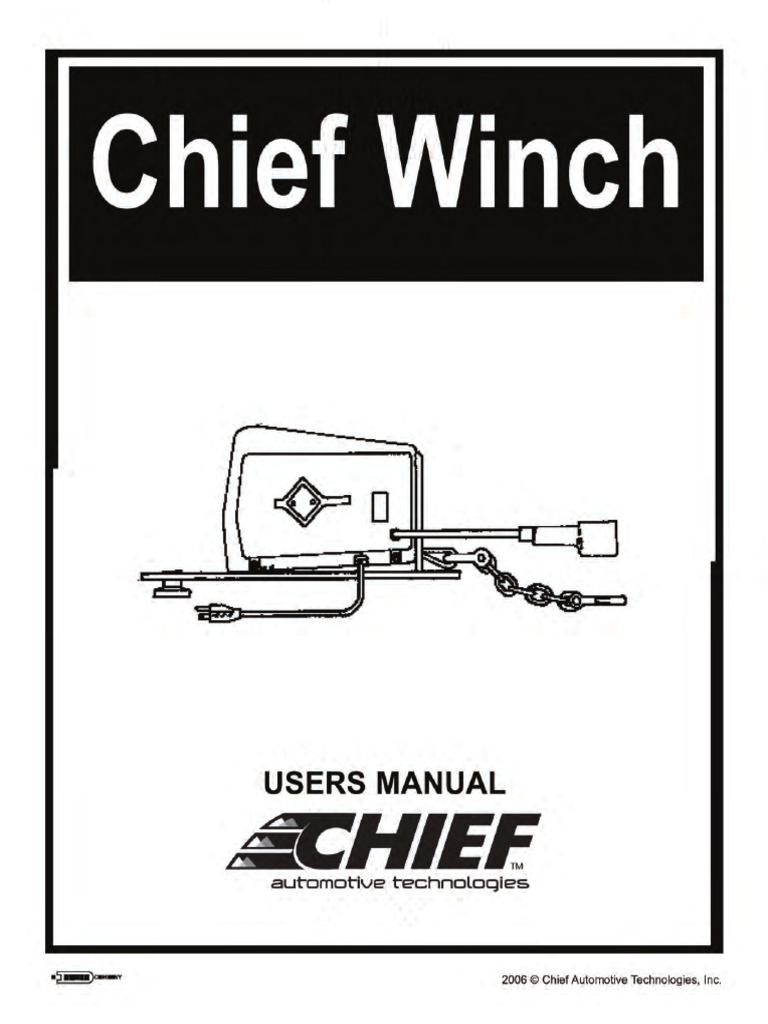 Chief-Winch-Users-Manual | PDF | Elevator | Machines