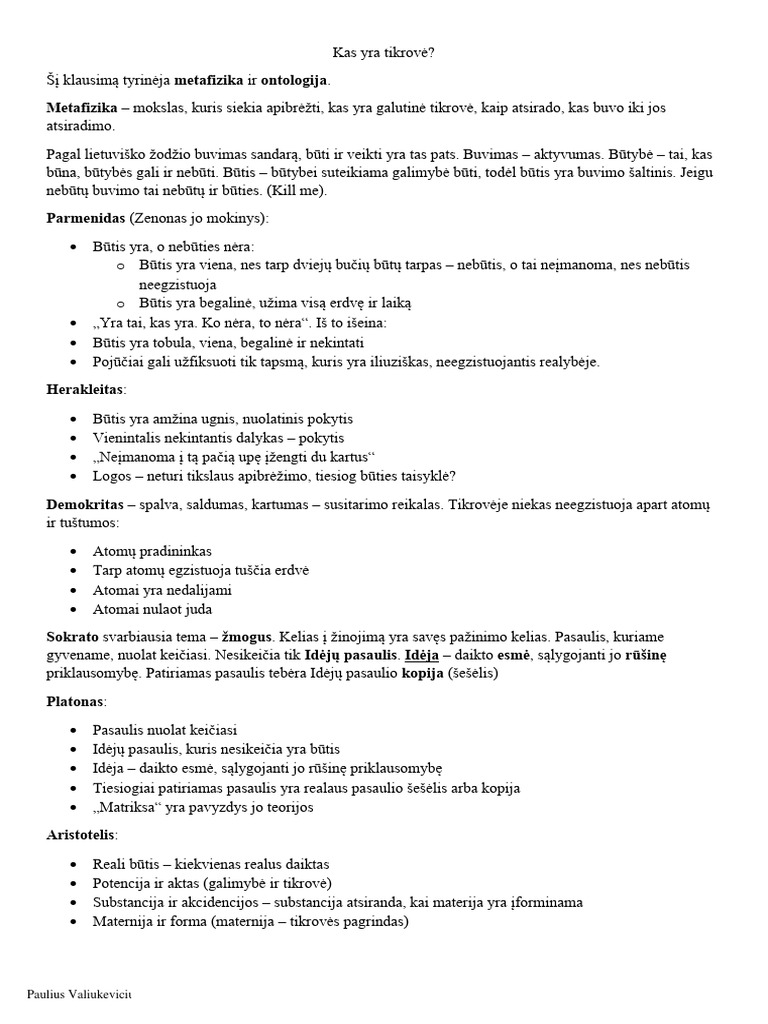 Kas Yra Tikrovė | PDF