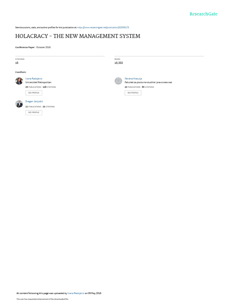 Holacracy - The New Management System | PDF | Business