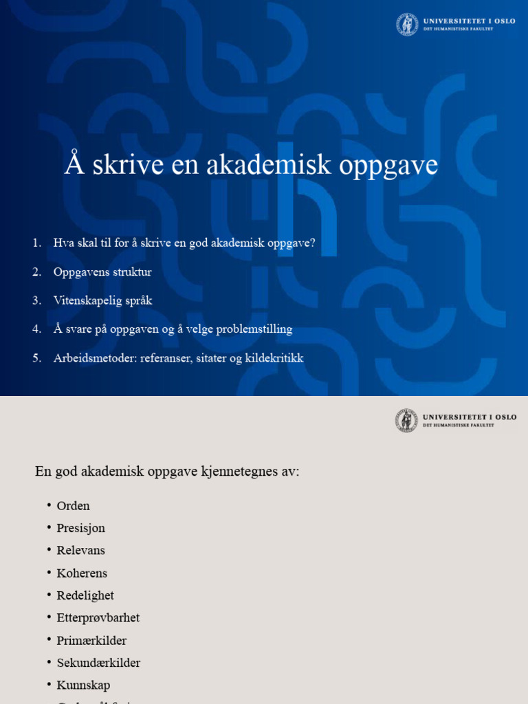 Hvordan Skrive en Akademisk Oppgave | PDF