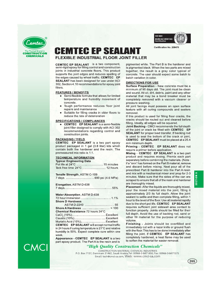 Cemtec EP Sealant | PDF