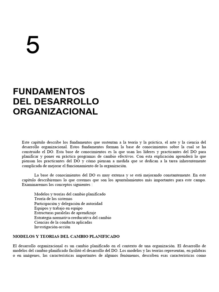 French y Bell Cap 5 Fundamentos Del Desarrollo Organizacional | PDF ...