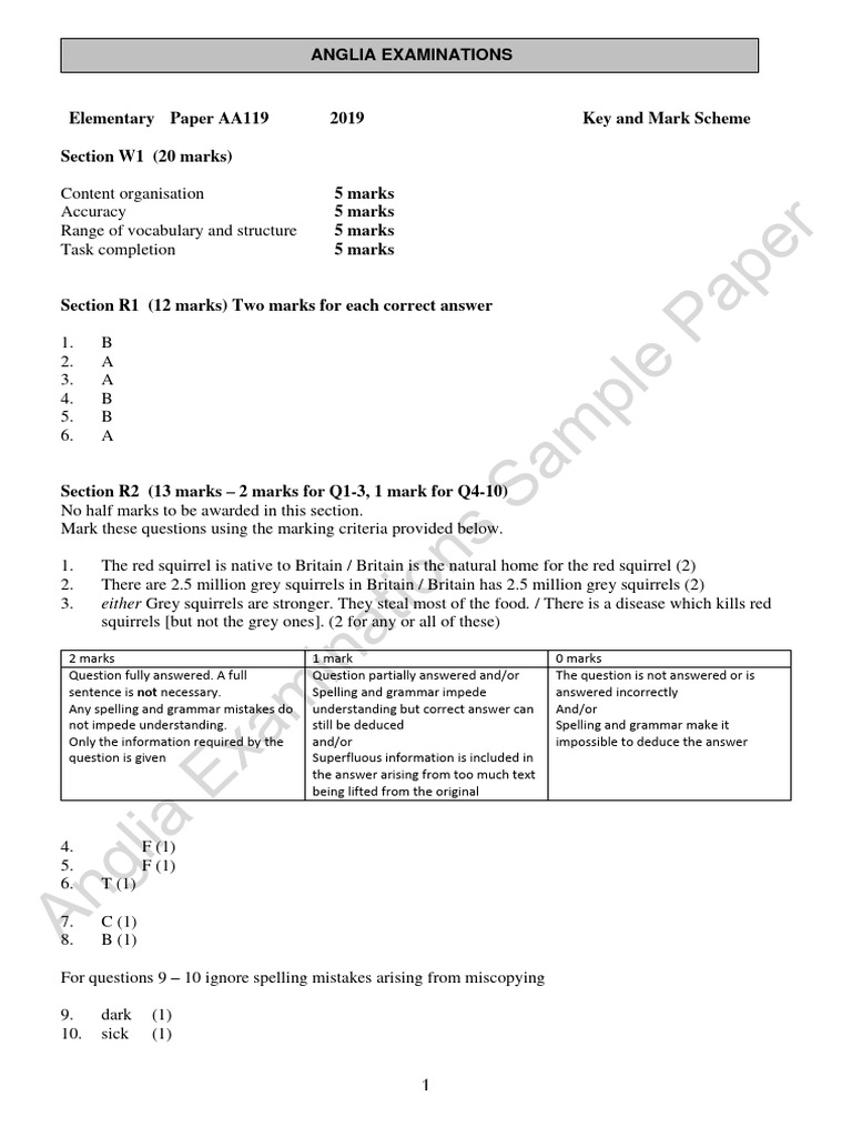 ElemKeyAA119 | Download Free PDF | Language Mechanics | Grammar