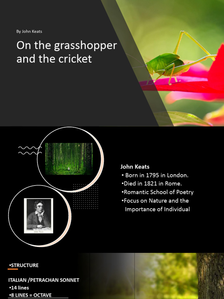On the grasshopper and the cricket FINAL (2).pptx | PDF | Poetry