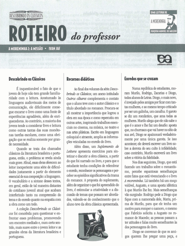 A Moreninha 2 A Missão Roteiro 1 Pdf