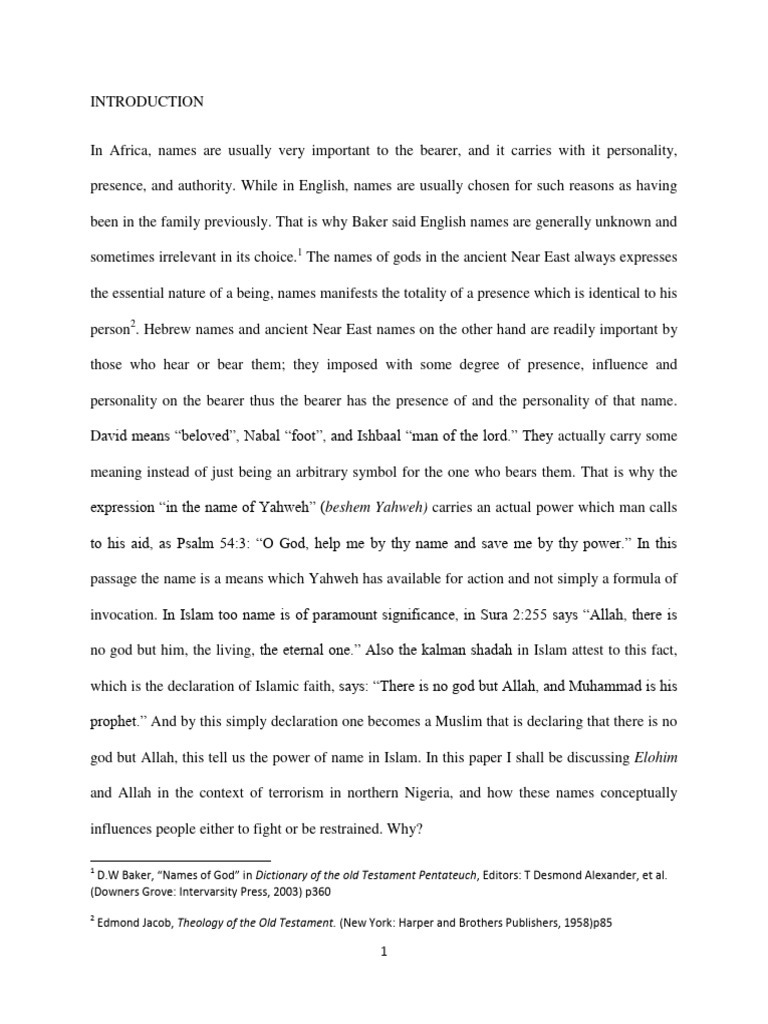Name YHWH and Allah in The Context of Conflict | PDF | Jihad | Theology