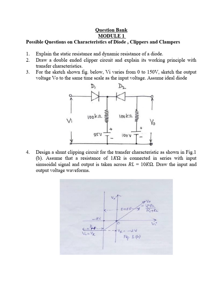 Question Bank | PDF | Amplifier | Electromagnetism