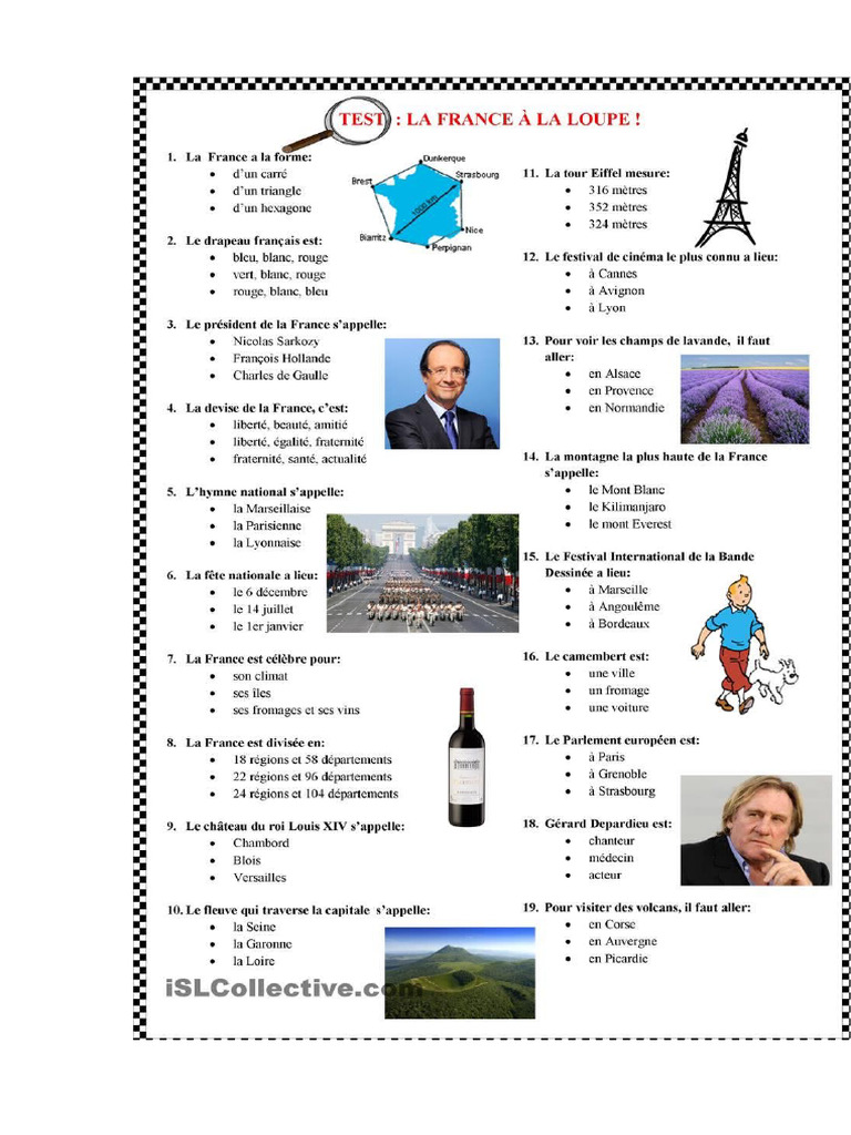 Quiz FRANCE | PDF