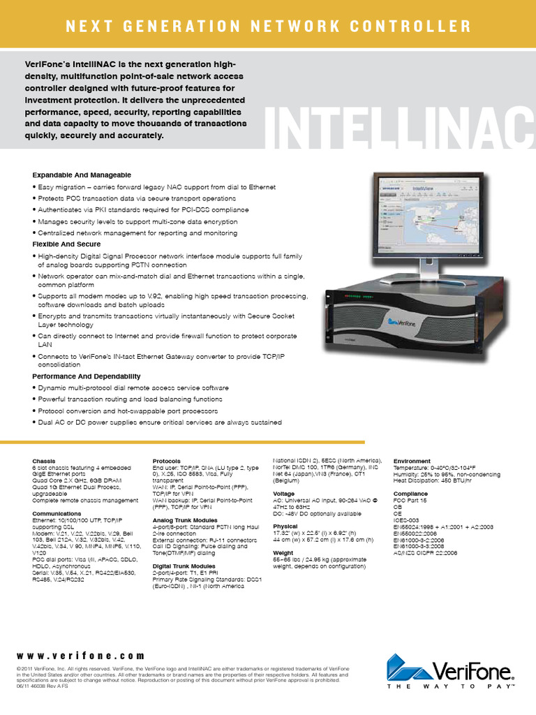 IntelliNAC Datasheet A4 46038A 0611 | PDF | Computer Network | Computer ...