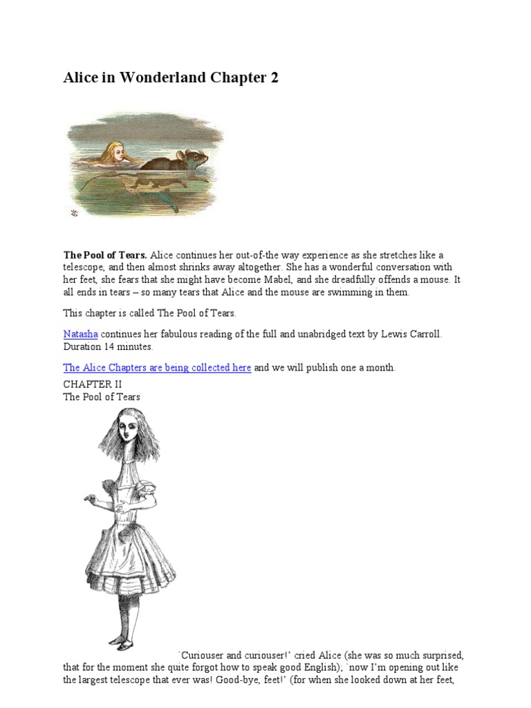 Alice in Wonderland Chapter 2 | PDF | Alice's Adventures In Wonderland ...