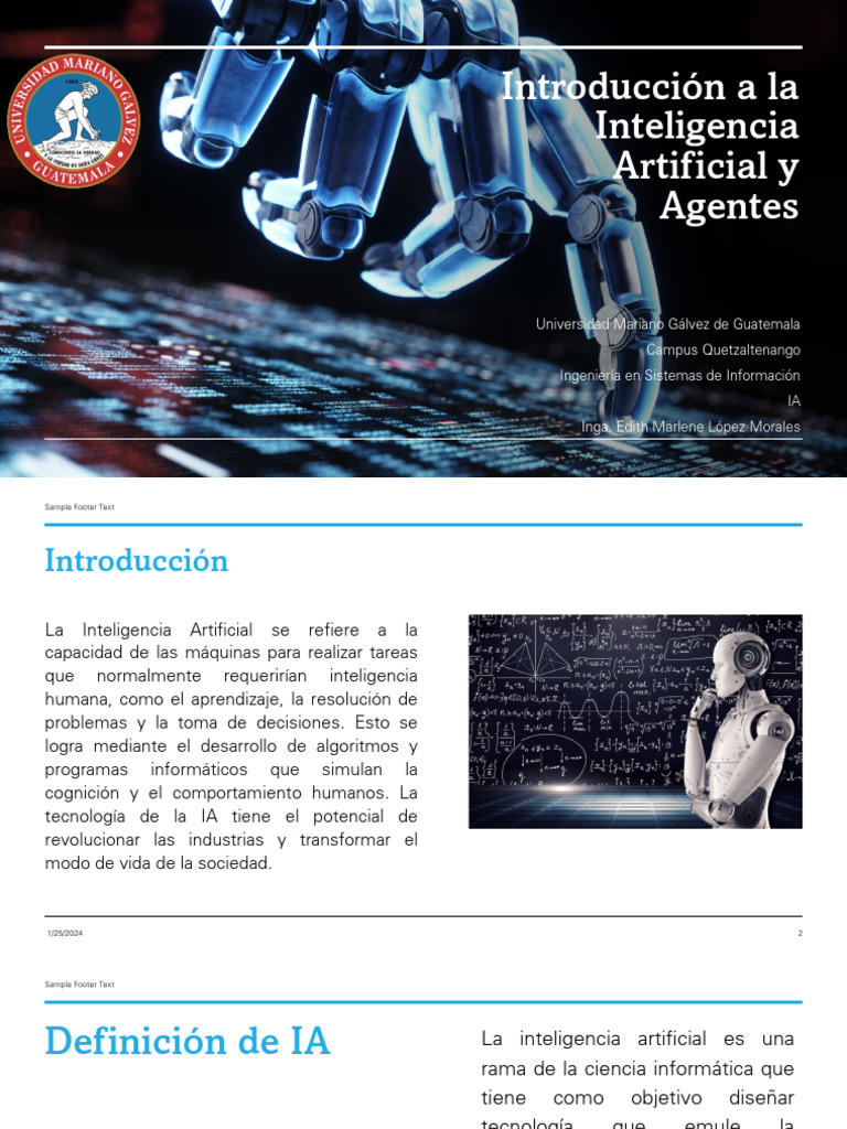 Introducción a la Inteligencia Artificial y Agentes | PDF ...