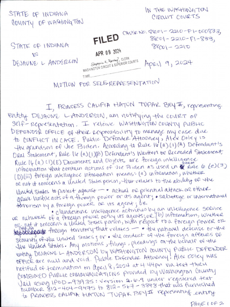 Self Representation Motion | PDF