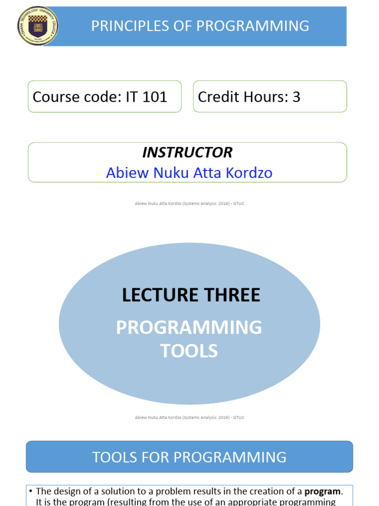 It 101 Lecture 2 Pdf Algorithms Computer Program