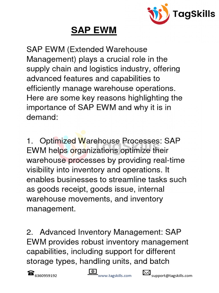 Sap Ewm | PDF | Supply Chain | Business Economics