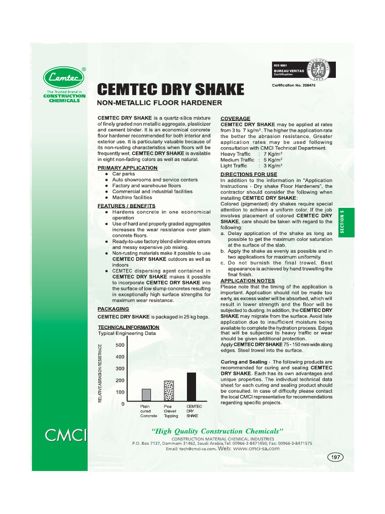 Cemtec Dry Shake | PDF
