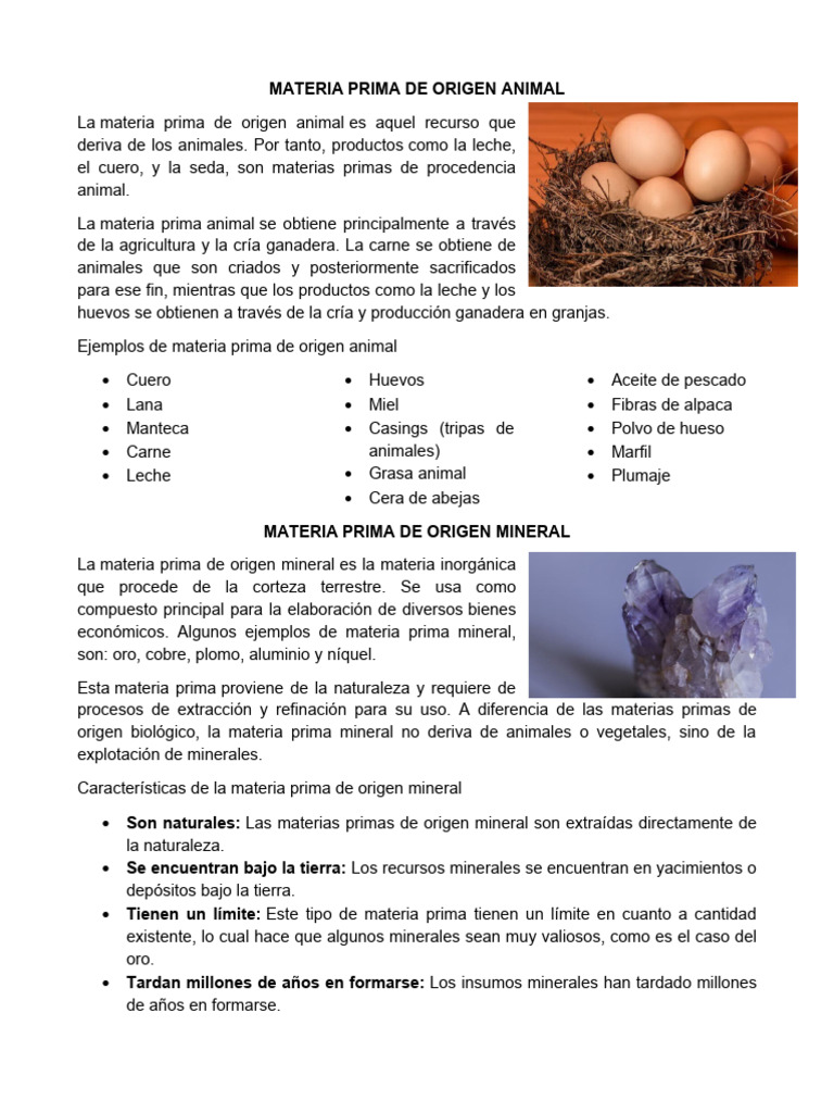 Materia Prima de Origen Animal | PDF | Combustibles | Inflación